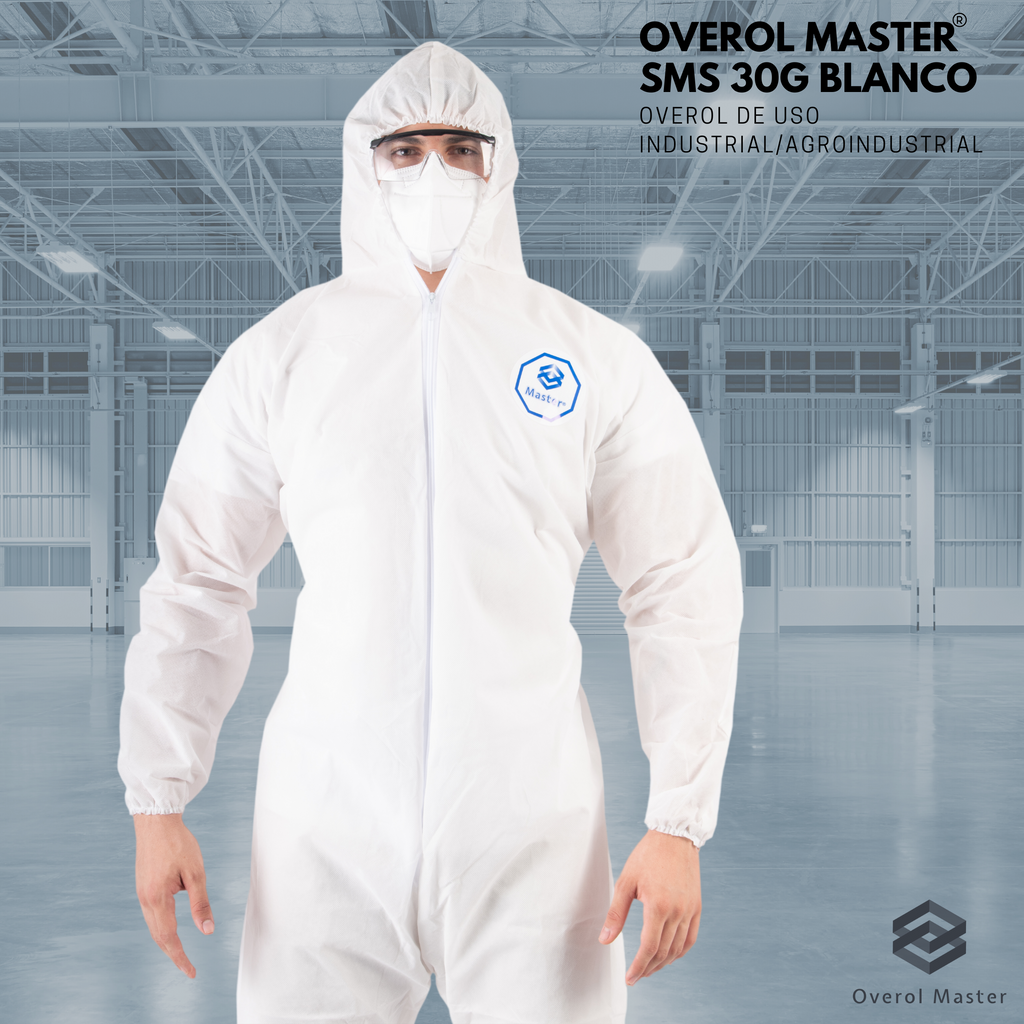 Overol Master Desechable SMS de 30g Blanco – Overol Master®