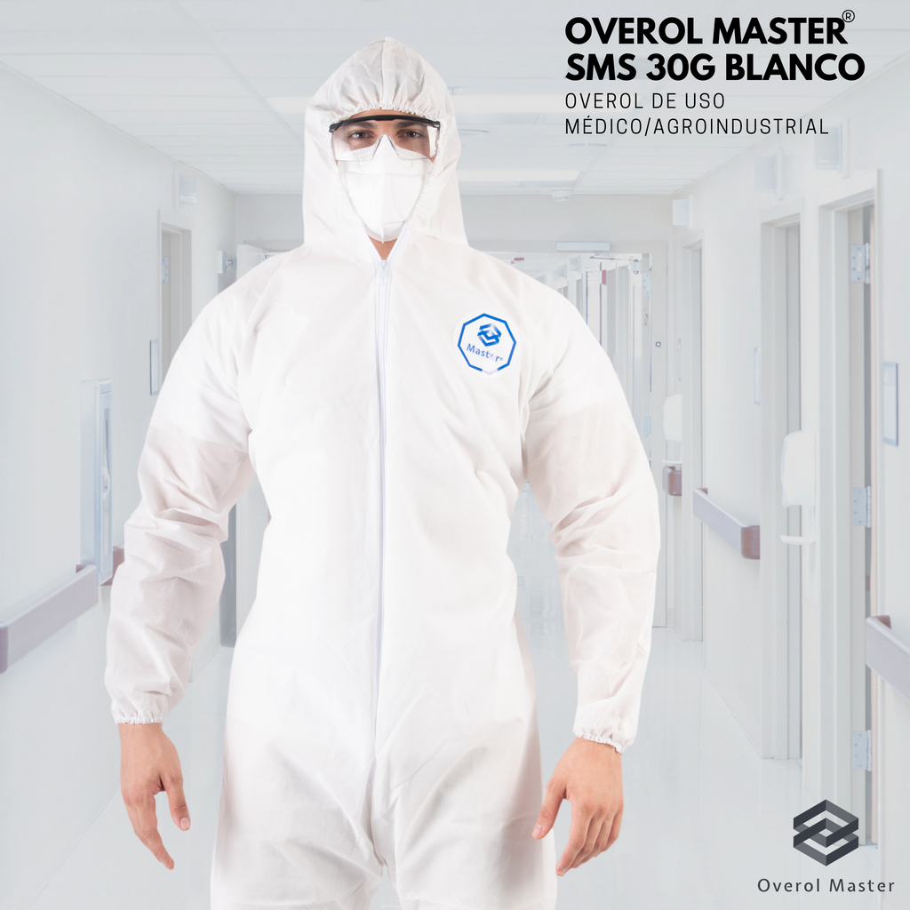Overol Master Desechable SMS de 30g Blanco – Overol Master®
