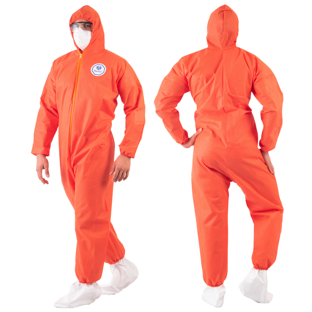 Overol Desechable Naranja Grado Hospitalario | Overol Master – Overol ...