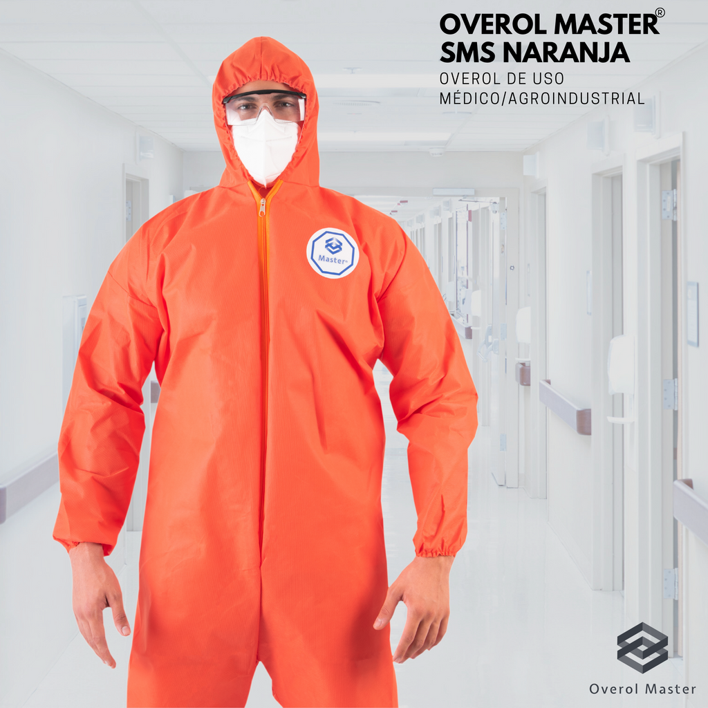 Overol Desechable Naranja Grado Hospitalario | Overol Master – Overol ...