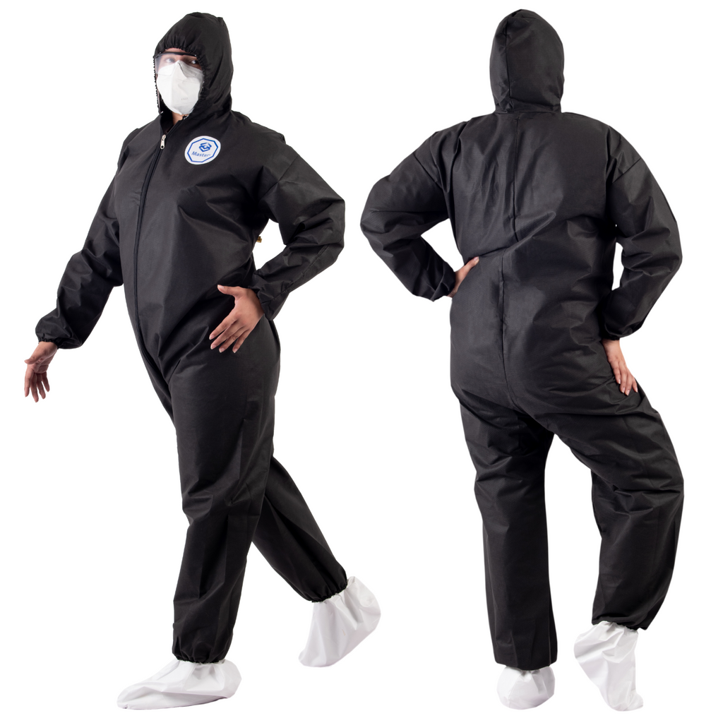 Overol Desechable Negro Grado Hospitalario | Overol Master – Overol Master®