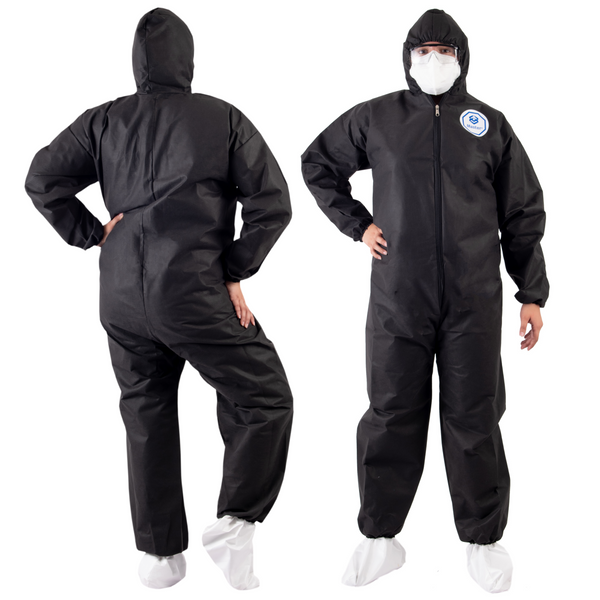 Overol Desechable Negro Grado Hospitalario | Overol Master – Overol Master®