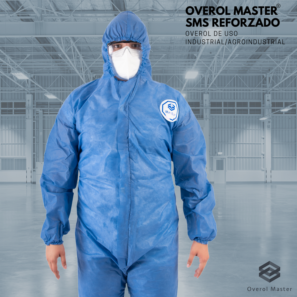 Overol Master Overol Desechable SMS Reforzado de Color Azul – Overol ...